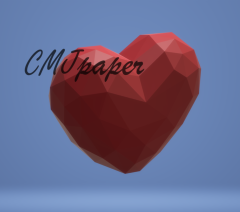 PAPERCRAFT CŒUR - CMJ paper